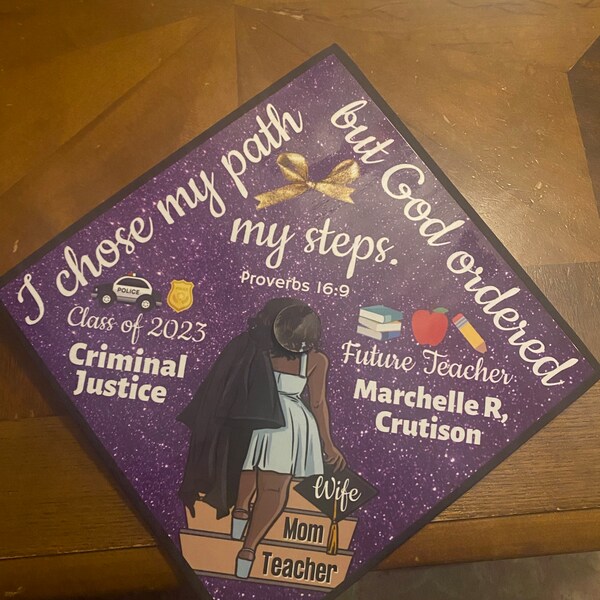 Graduation Cap Topper Label/criminal Justice Major/ Police Officer - Etsy