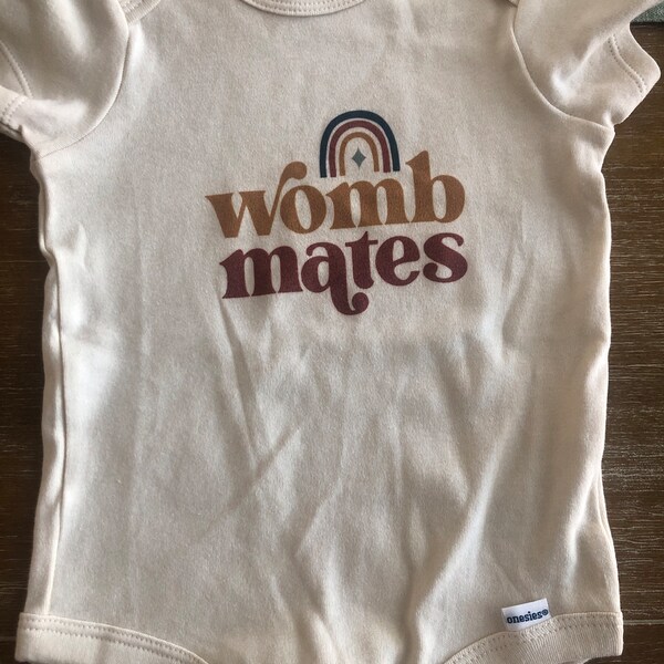 Womb Mates Twin Onesies® - Twin Baby Onesies® Set - Funny Best Friends ...