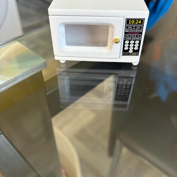 1:12 Dollhouse Mini Microwave Oven Model Simulation Kitchen Furniture ...