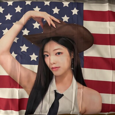 Twice Mina Pink America Flag, Twice Mina 4th Generation Kpop Flag ...