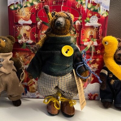 Artist Teddy Monkey, Collectible OOAK Handmade, Vintage Plush Teddy ...