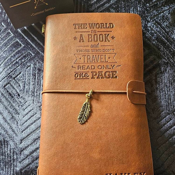 Personalised Travel Journal Notebook | Ultimate Travel Gift | PU ...