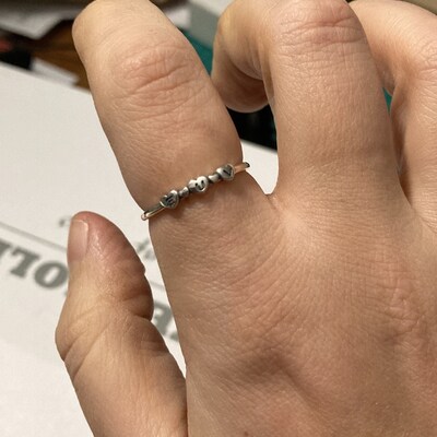 925 Silver Semicolon Ring,tiny Dot Ring,health Awareness Jewelry ...