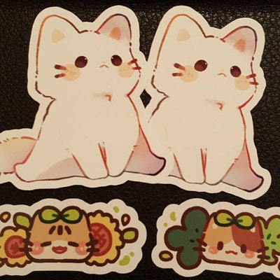 Sitting Kitty Vinyl Sticker/ Laptop Stickers/ Cute Stickers - Etsy