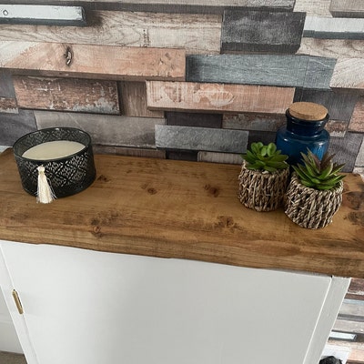 Solid Oak Narrow Mantel Beam Rustic Fireplace Shelf Wooden Mantelpiece ...