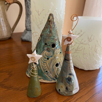 Pottery Christmas Trees // Handmade Rustic Ceramic Trees - Etsy