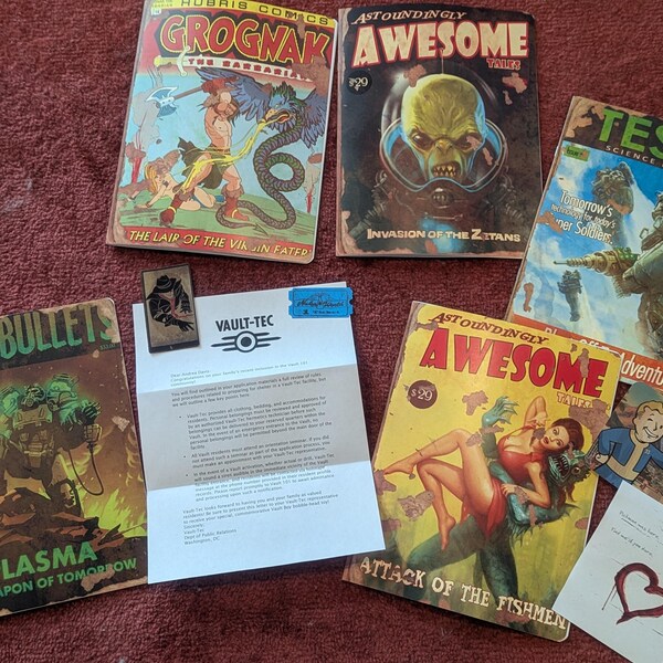 Un-official Handmade Fallout 4 COMPLETE SET of Grognak Comics/magazines ...
