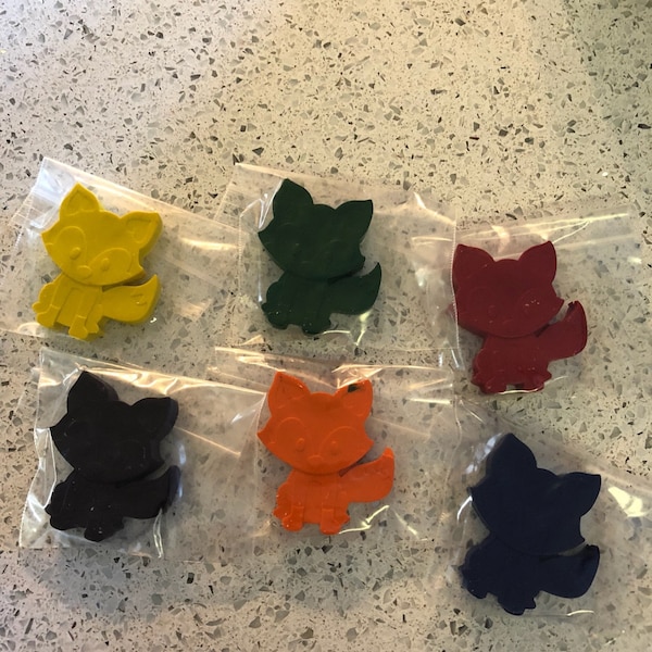 Fox Shaped Crayons, Woodland Christmas, Woodland Creature Crayons ...