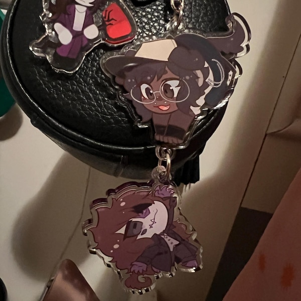 YCH Commission Chibi Hanging Custom Acrylic Keychains [CUSTOM ORDER] - Etsy