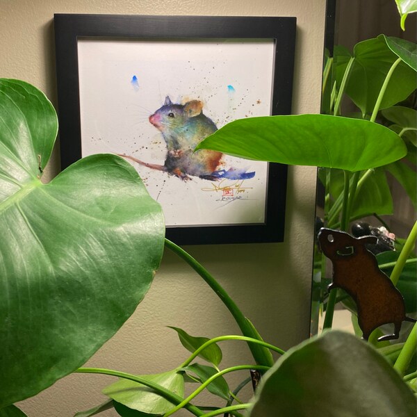 MOUSE Watercolor Print Colorful Animal Art by Dean Crouser - Etsy