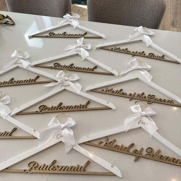 Personalized Wedding Hanger: Mother of Bride/groom, Engraved Wood Name ...