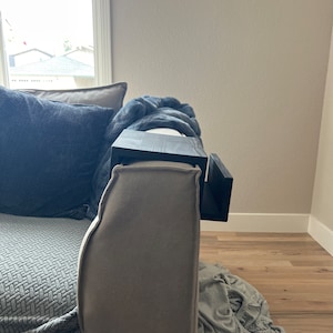 Functional Wood Armrest Table, Couch Arm Rest Table With Magazine Stand ...