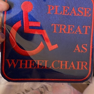 Treat as Wheelchair Sign, Disabled Buggy Tag, Wheelchair Pram Clip ...