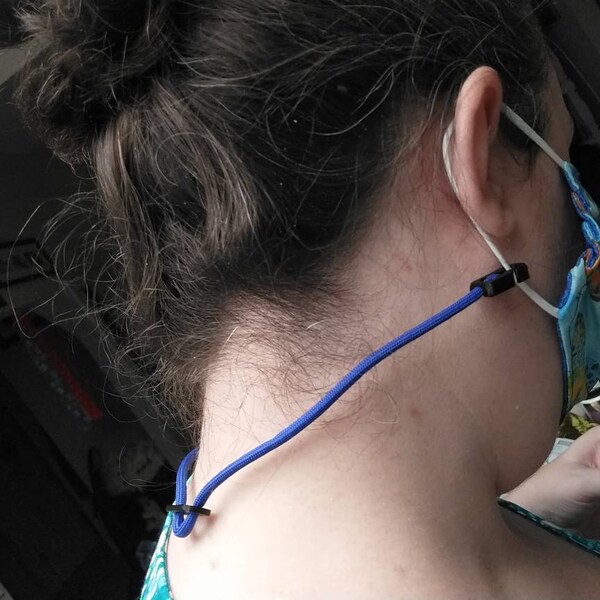 24" Cord W/ Hooks to Hang a Face Mask Around Your Neck. Durable Cord ...