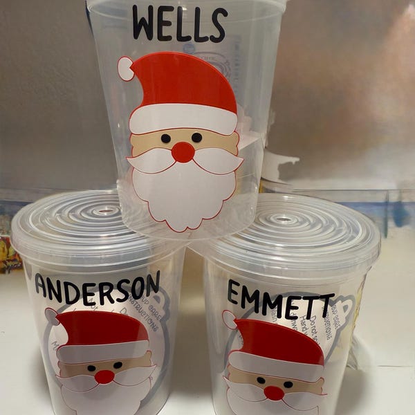 Personalized Christmas Kids Cups/christmas Party Favors/custom ...