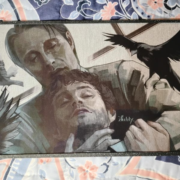 Supernatural Fan Art Destiel Art Board – A5 Silver Brushed Foil Print ...