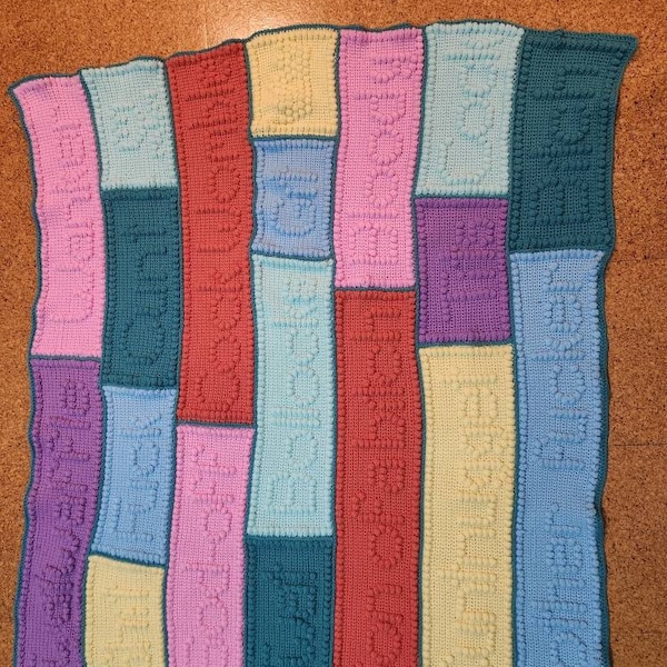 Crochet Pattern//swear Blanket British//bobble Stitch//graph and ...