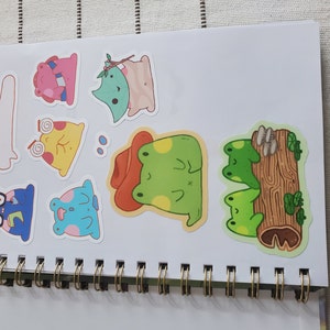 Character Collage Sticker Book Hardcover Cute Artwork Sticker Album ...