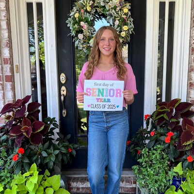 First Day of Senior Year Printable Sign Instant Digital Download Back ...