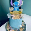 Personalised Stitch Cake Topper With Leafs and Surfboard - Etsy UK