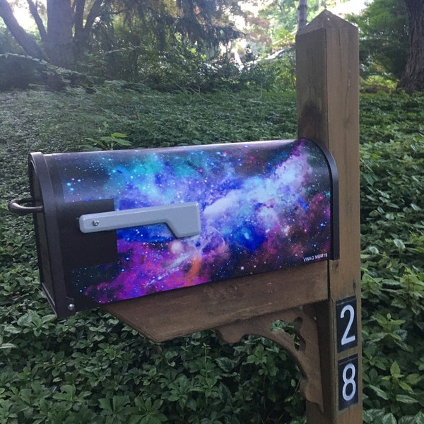 Space Mailbox Covers Magnetic Galaxy Mailbox Wrap Nebula Decor VWAQ ...