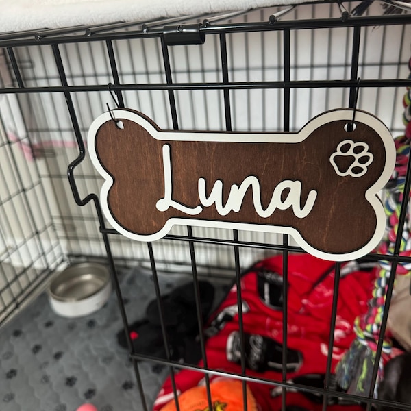 Personalized Dog Name Plate, Kennel Name Sign, Dog Crate Name Plaque ...