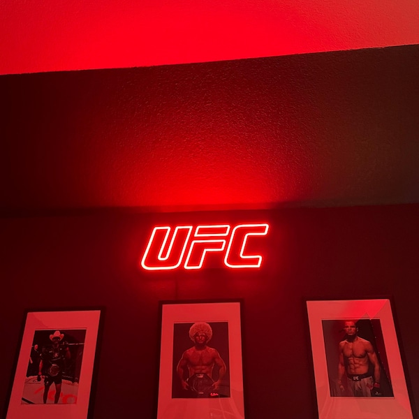 UFC LED Neon Sign, Bright Red Light, Perfect for Man Caves, Bedrooms ...