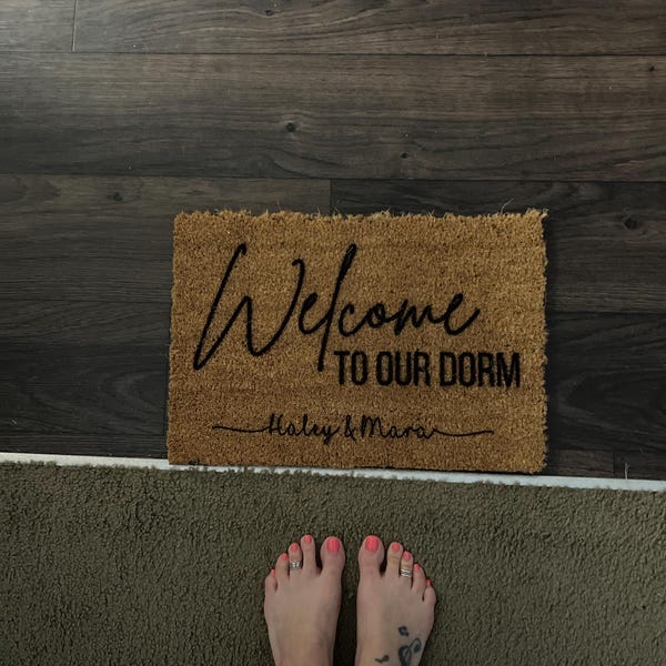 Doormat for Dorm, Personalized Dorm Doormat, Dorm Decor for College ...