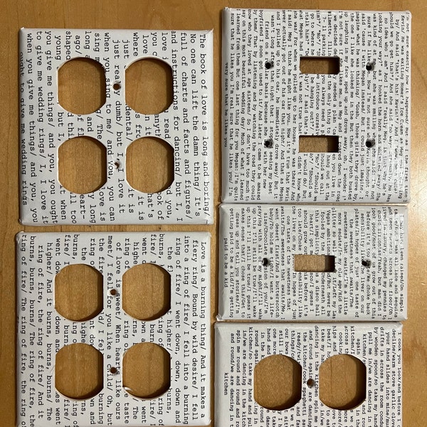 Custom Song Lyric Light Switch Cover - Etsy
