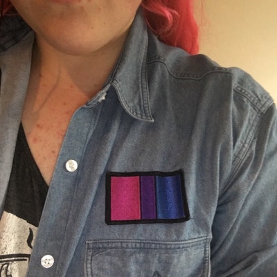 Bisexual Bi Pride Flag Embroidered Patch - Etsy