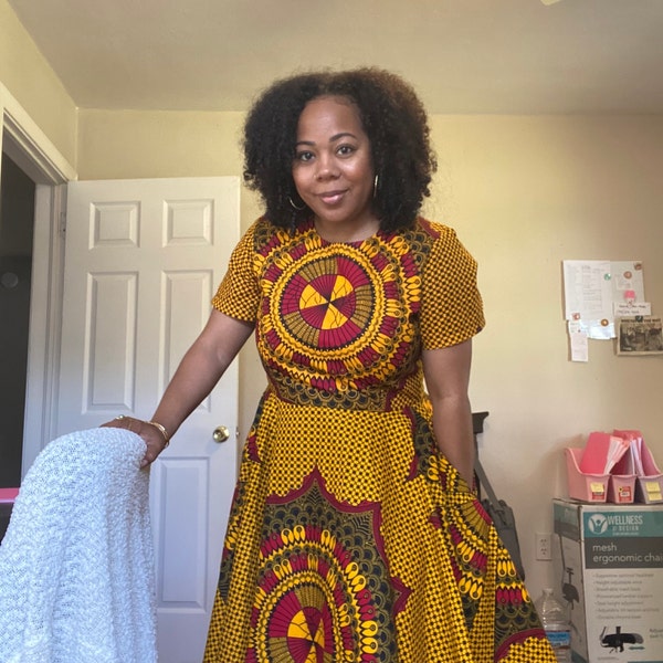 QUEEN NANNY AFRICAN Print Maxi A-line Shirt Dress - Etsy