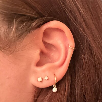 16g Planet Threadless Push-in Labret 14k Solid Gold Celestial - Etsy