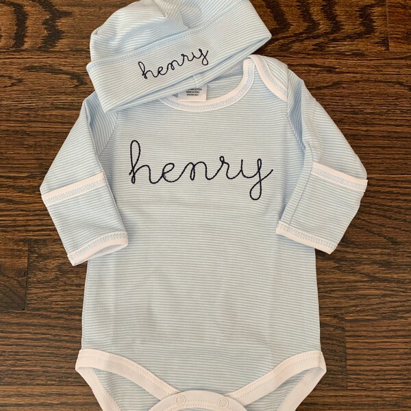 Personalized Baby Boy Outfit, Monogrammed Baby Boy Clothing ...