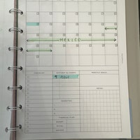 Week at a Glance A5 Ring Printable Planner Inserts Weekly Planner WO2P ...