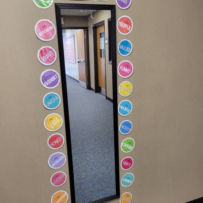 Flip Calendar Spotty Brights Classroom Decor Rainbow Themed Editable - Etsy