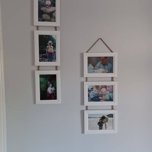 Triple Photo Picture Frame Handmade Hanging Multi 3 in 1 Muted - Etsy UK