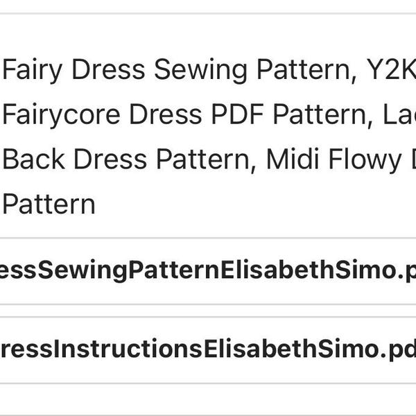 Fairy Dress Sewing Pattern, Y2K Fairycore Dress PDF Pattern, Lace up ...