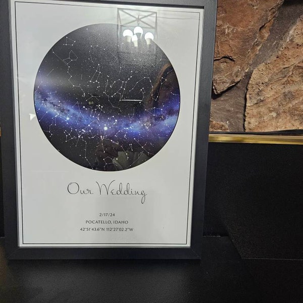 Custom Star Map, Realistic Night Sky Map, Custom Star Poster ...