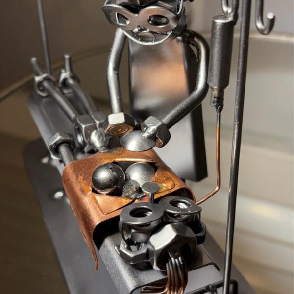 Nuts and Bolts Sculpture "welder" - Handmade Ornament Figurine - Etsy