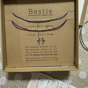 Bestie Morse Code Bracelet or Personalize With Any Custom Word in Morse ...
