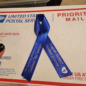 Custom Pinned Lapel Ribbon, Custom Awareness Ribbon, Celebration of ...