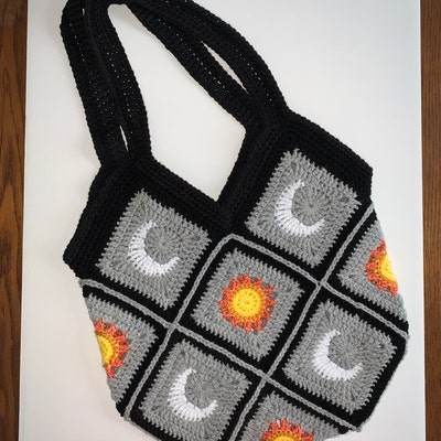 Sun and Moon Tote Bag Crochet PDF PATTERN Intermediate english - Etsy