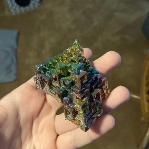 Rainbow Bismuth Geode Crystal Display Specimen Lab-grown - Etsy