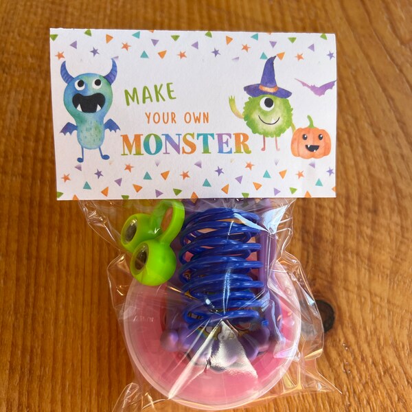 Make Your Own Monster Tag PRINTABLE, Make A Monster Bag Topper Label ...