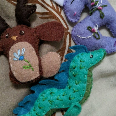 Plush Sewing Patterns for 12 Different Mythical Creatures, Felt Animals ...