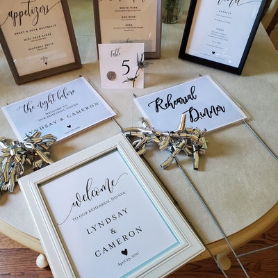 Menu Sign Template Editable Wedding Dinner Menu Poster - Etsy
