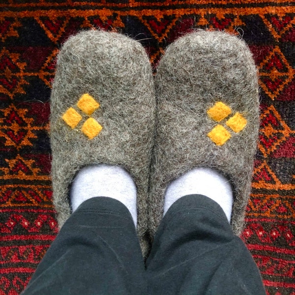 Felted Wool Slippers / Wool Slipper for Women / Boiled Wool Slippers ...