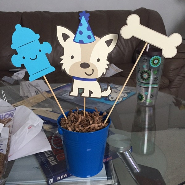 Dog Theme Centerpiece - Dog Birthday Party - Puppy Baby Shower - Dog ...