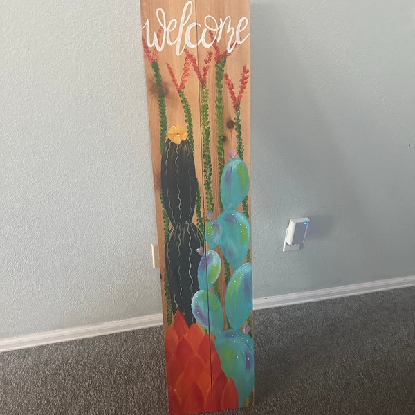 Robins and Cherry Blossom Spring Porch Sign - Whimsical Welcome Sign ...