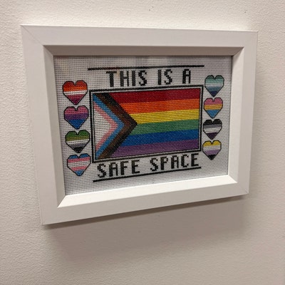 Safe Space Intersectional Flag Ally/pride LGBTQ Cross Stitch Pattern - Etsy